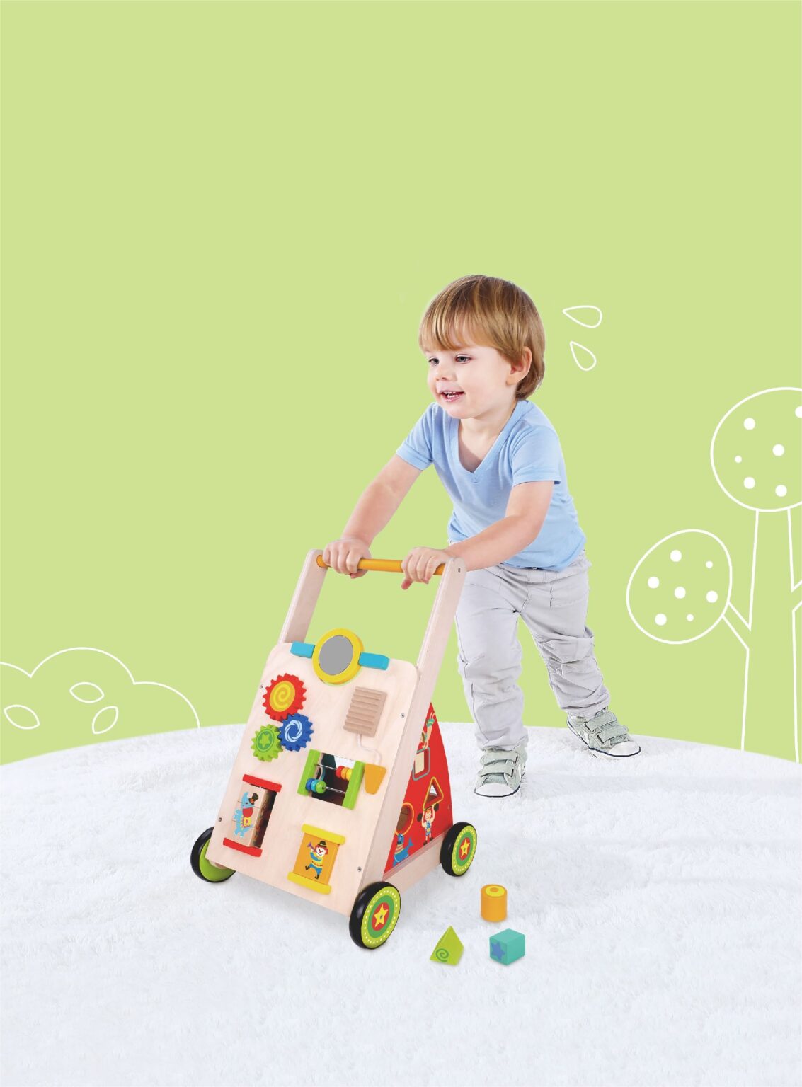 Wooden Toy- Push & Pull - Tookystudio wooden toy wholesale
